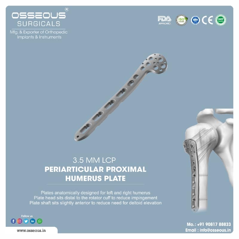 2.7 & 3.5 MM LCP MEDIAL DISTAL HUMERUS PLATE – Osseous Surgical